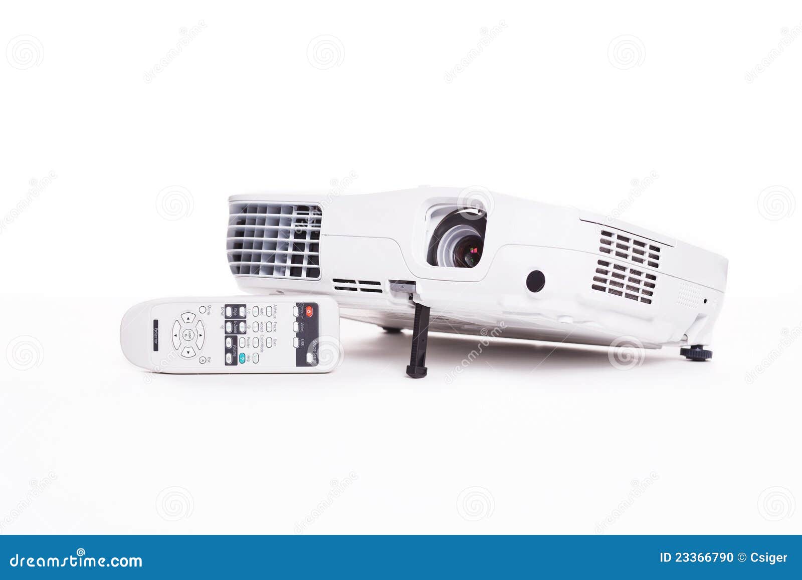 Projector with Remote Control Stock Photo - Image of film, beam: 23366790