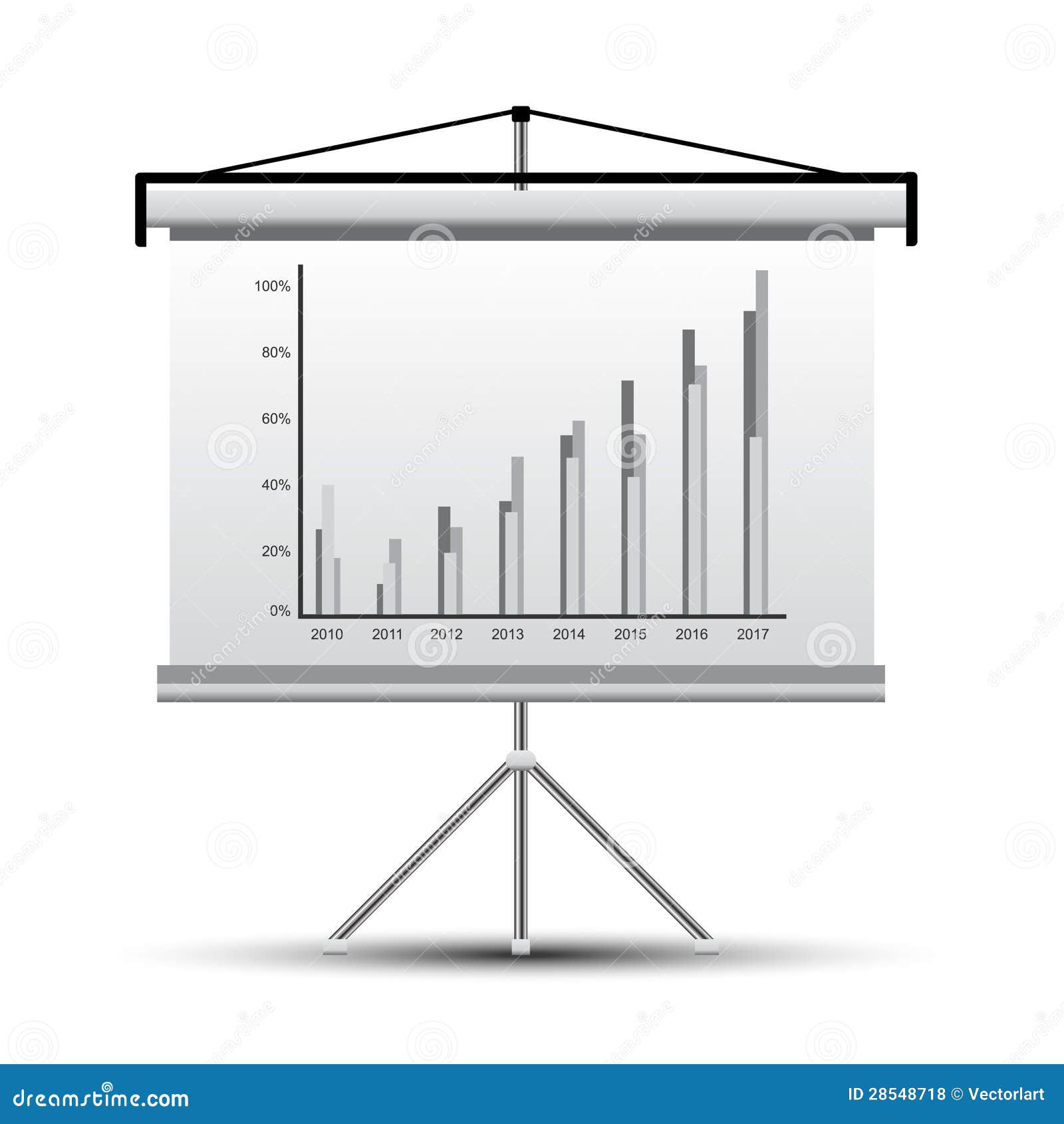 Projector screen stock vector. Illustration of grey, design - 28548718