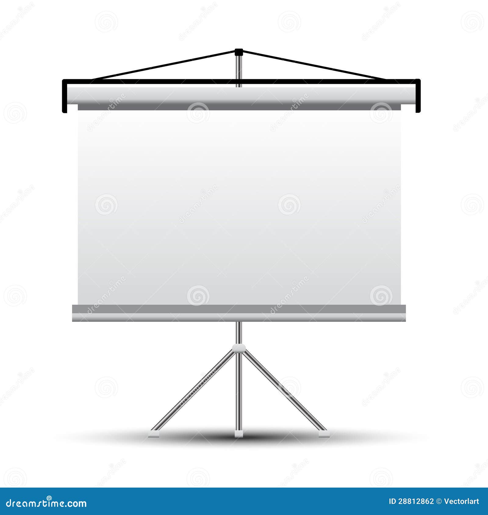 Projector screen stock vector. Illustration of canvas - 28812862