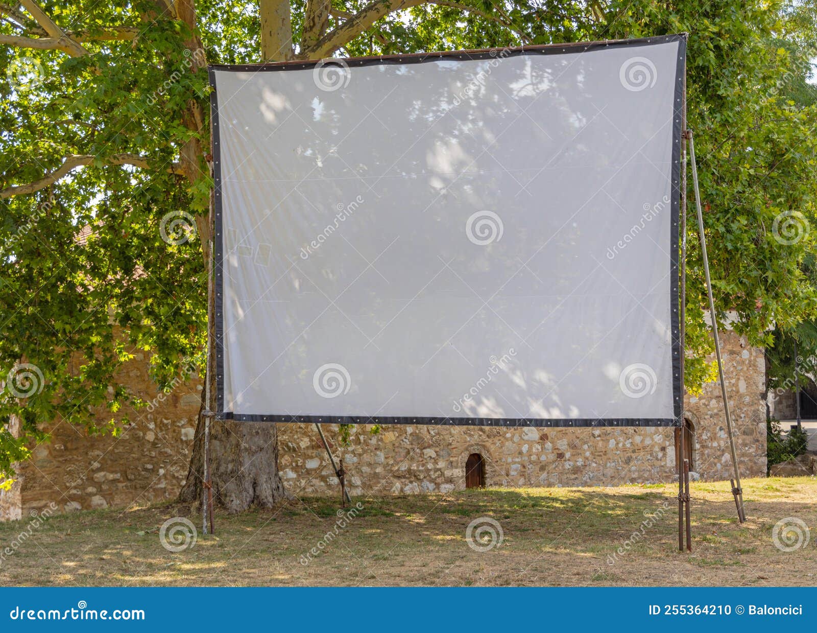 Projector Screen Canvas stock photo. Image of open, shade - 255364210