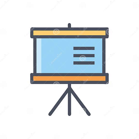 Projector Screen Icon for Presentations Stock Vector - Illustration of ...