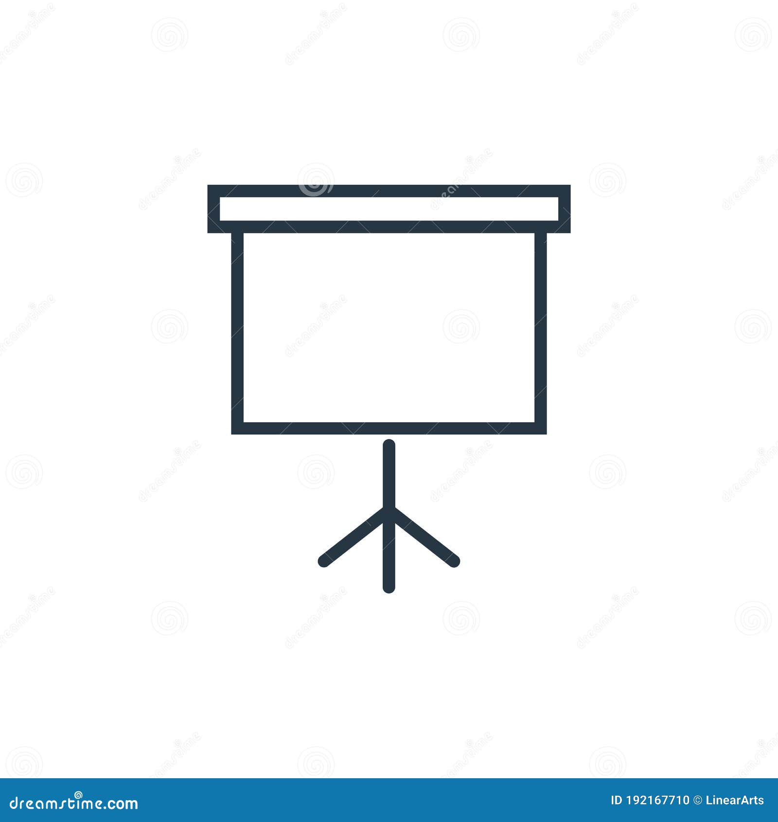 Projector Screen Icon Vector from Smart Devices Concept. Thin Line ...