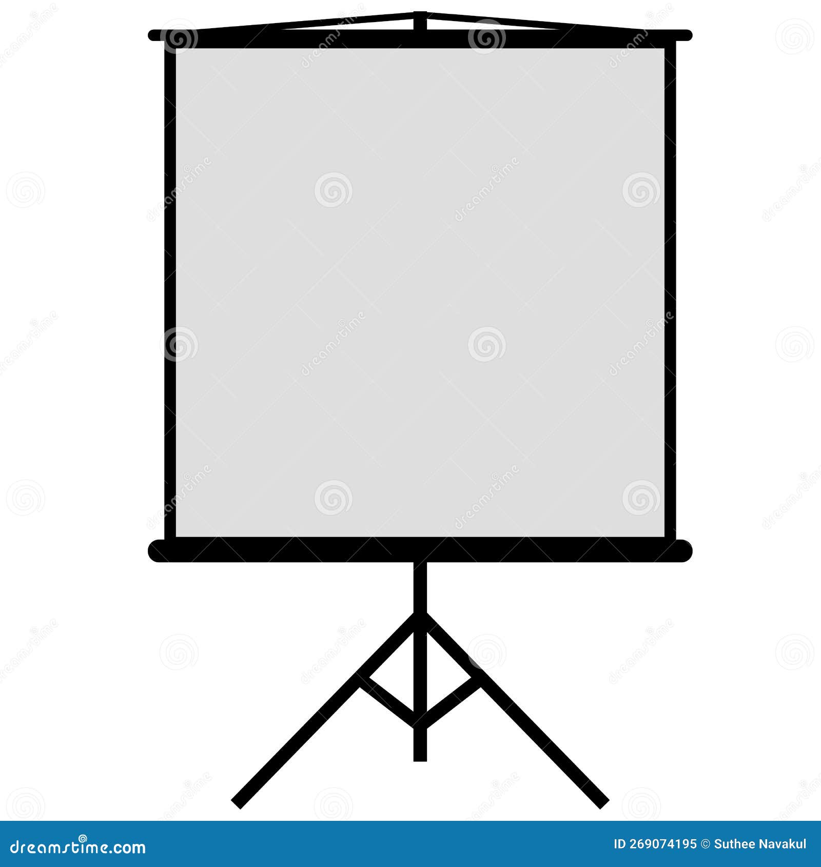 Projector Screen Icon On White Background. Screen For Presentation Sign ...
