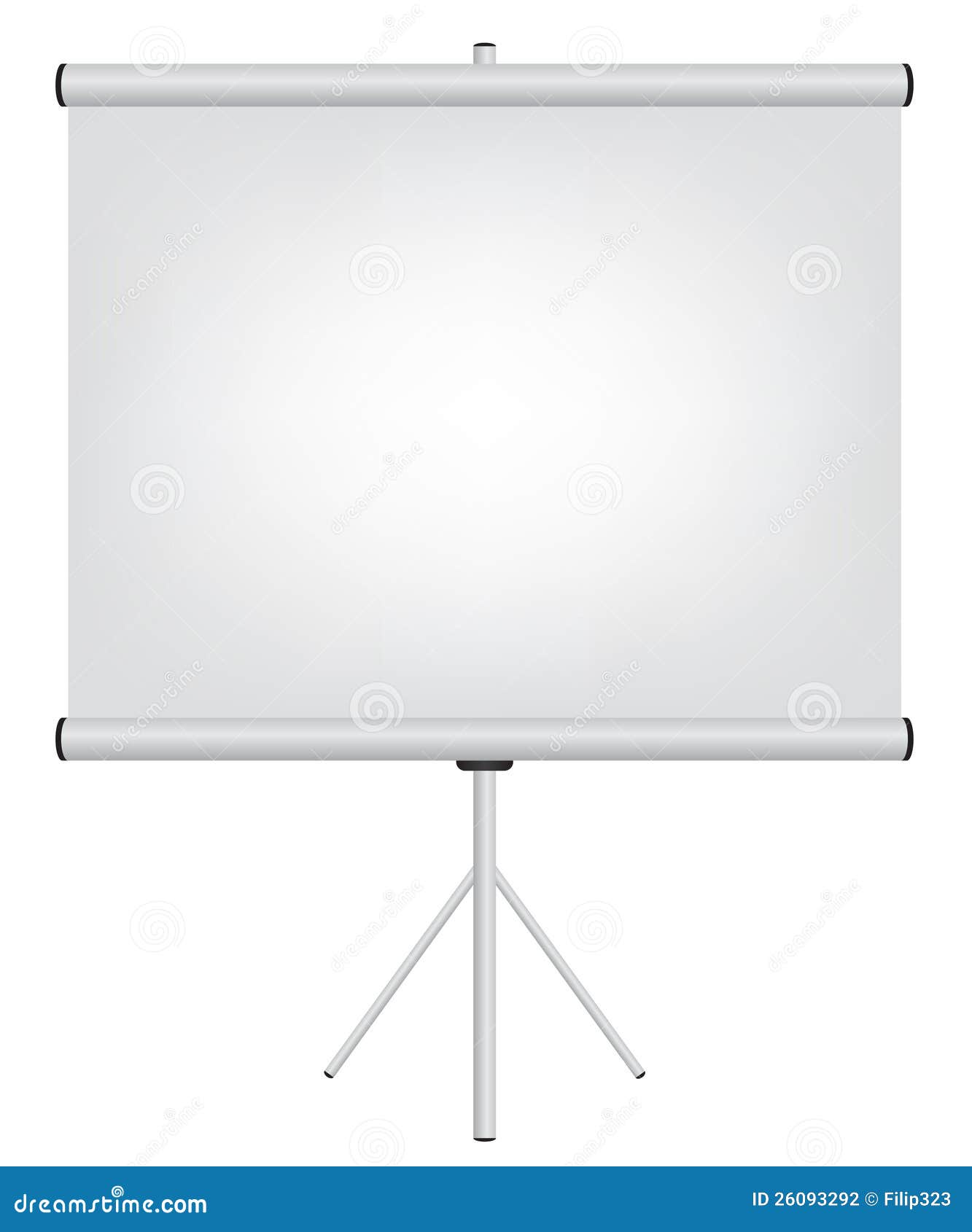 Projector Screen With Presentation Table And Microphone Cartoon Vector ...