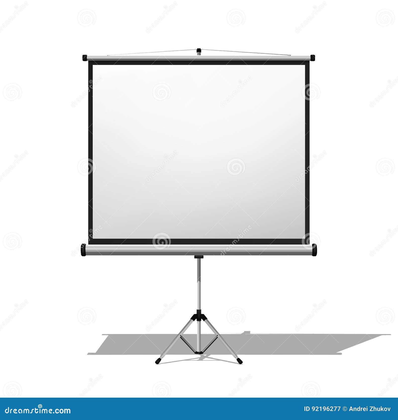 Projector Screen. Isolated on White Background. Stock Vector ...
