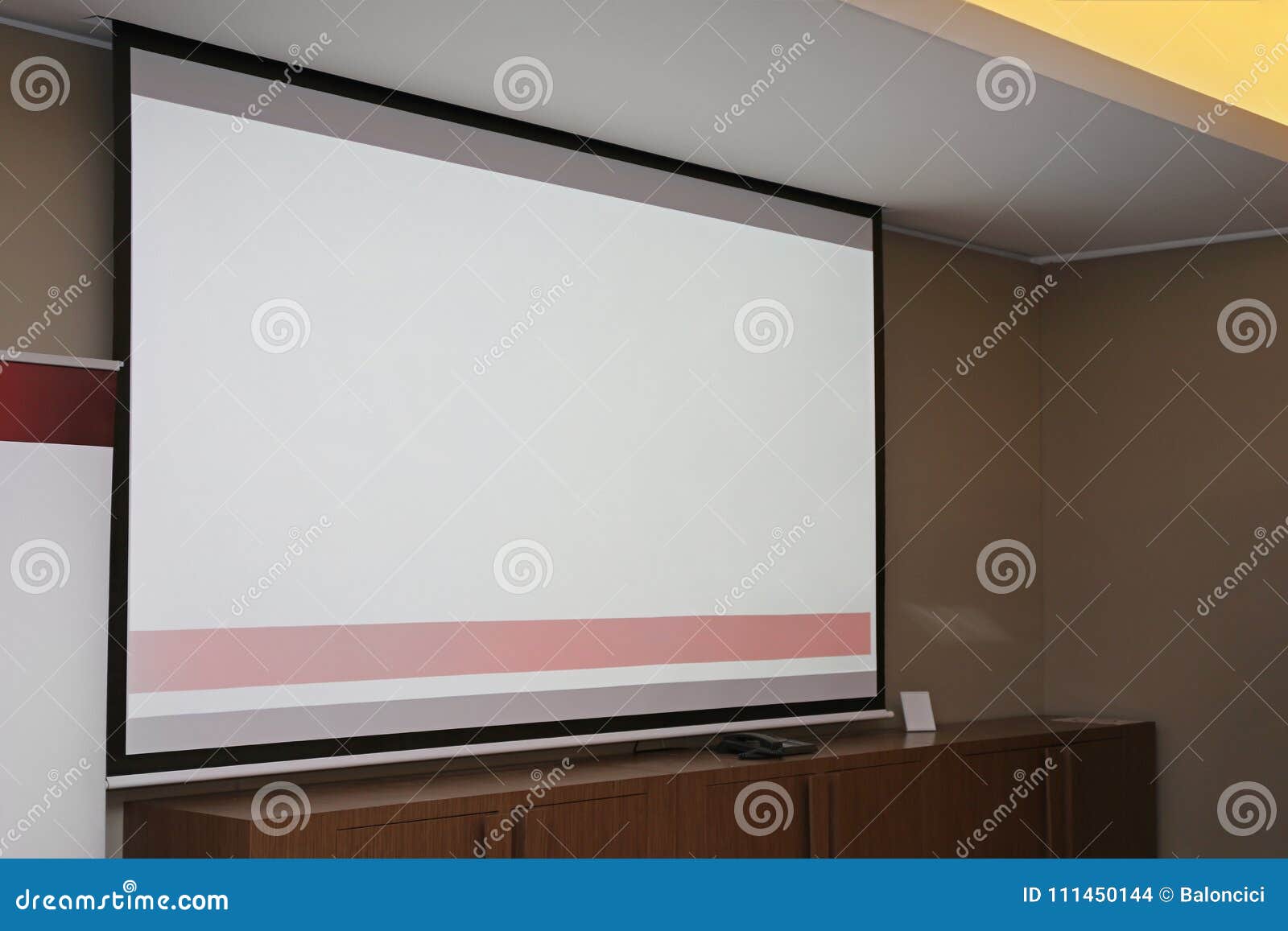 Projector Screen stock photo. Image of screen, boardroom - 111450144