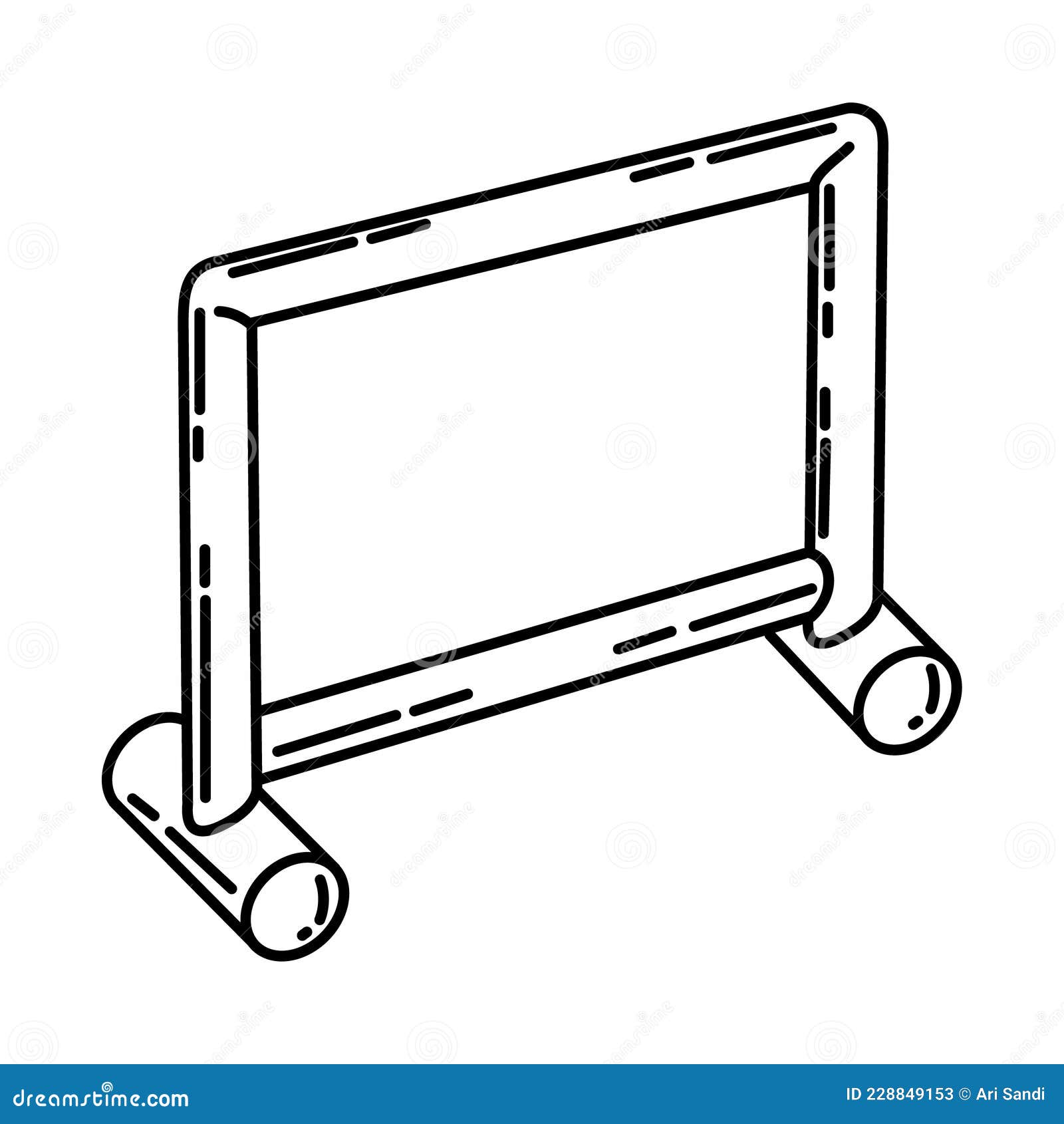 Projector Screen Set Icon Vector. Doodle Hand Drawn or Outline Icon ...