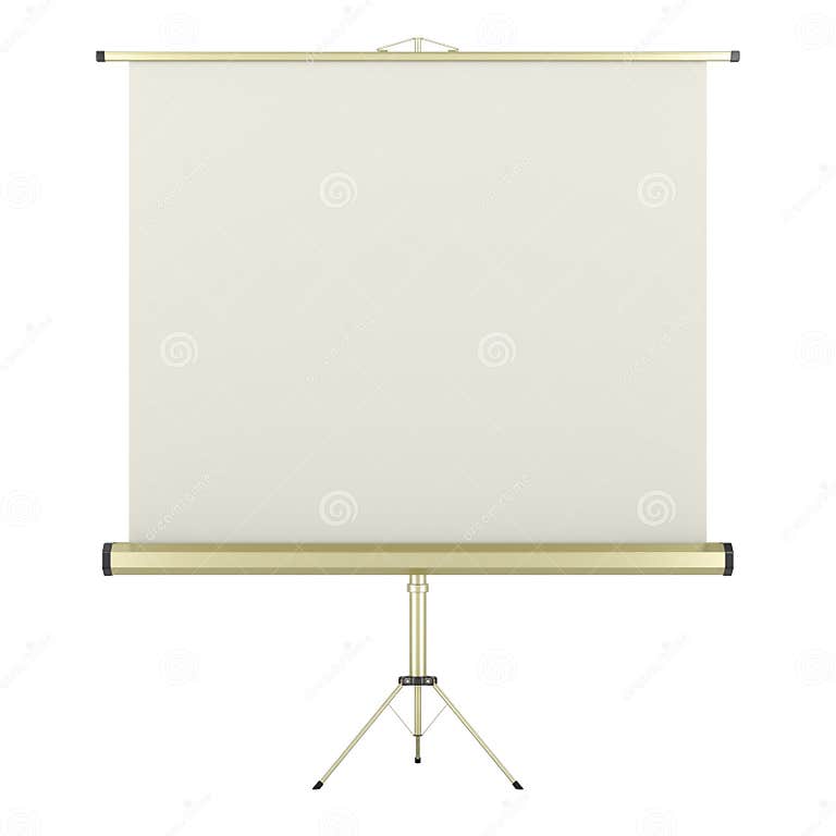 Projector Screen with Stand, 3D Rendering Stock Illustration ...