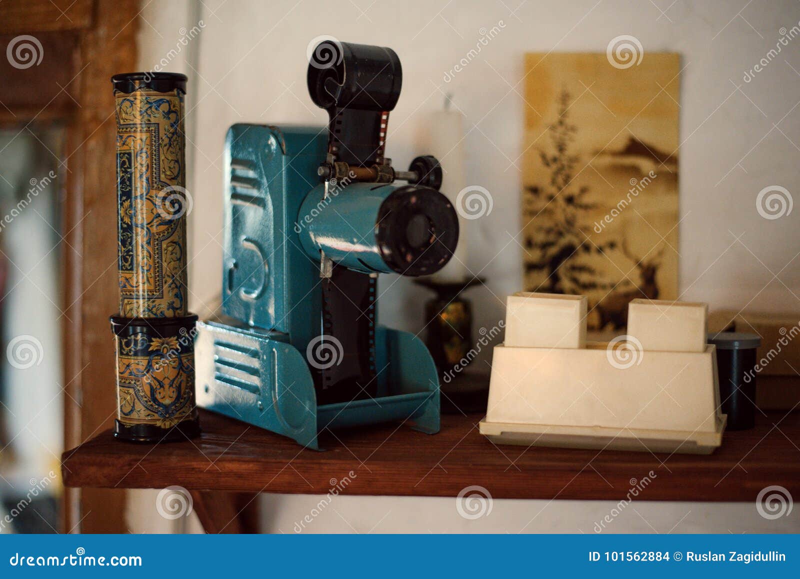 Projector Slide and Kaleidoscope Stock Photo - Image of black ...