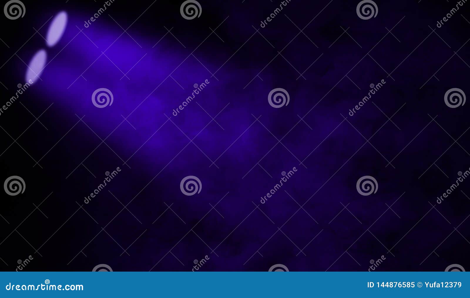 Projector Spotlight on the Floor . Beautiful Blue Performance Stage ...