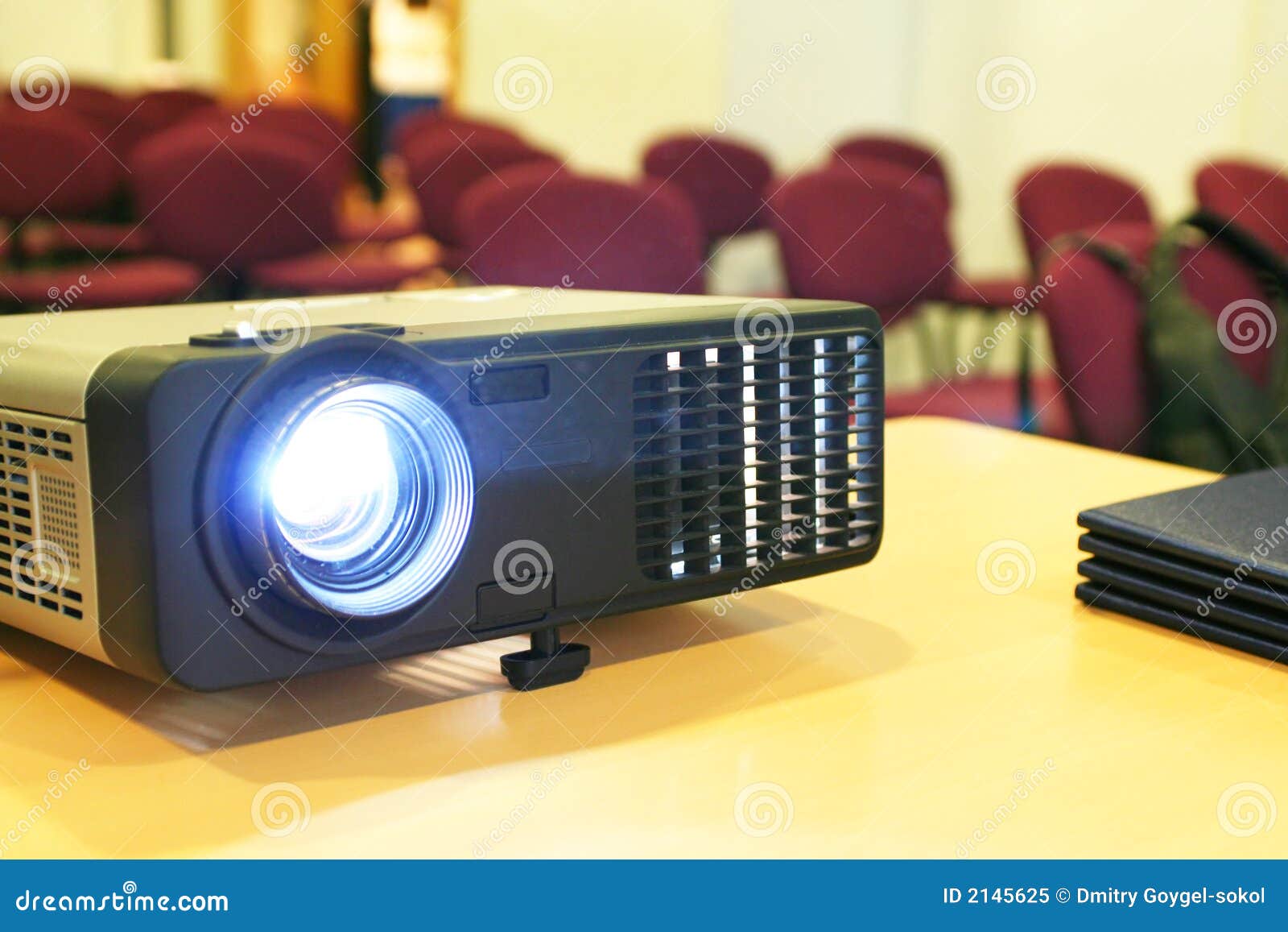 Projector on table stock image. Image of boardroom, equipment - 2145625
