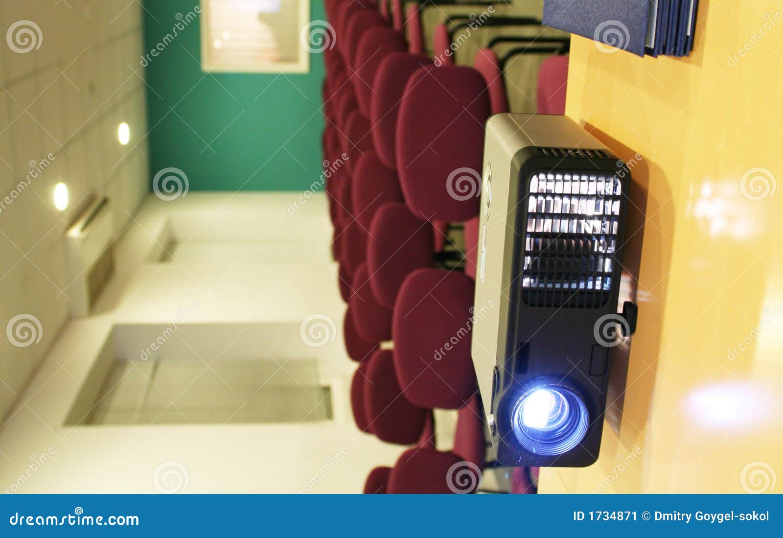 Projector On Table With Chairs Behind (horizontal) Stock Photography ...