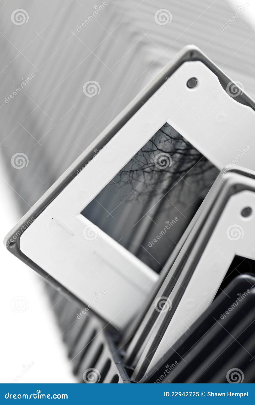 Projector tray with slides stock image. Image of border - 22942725