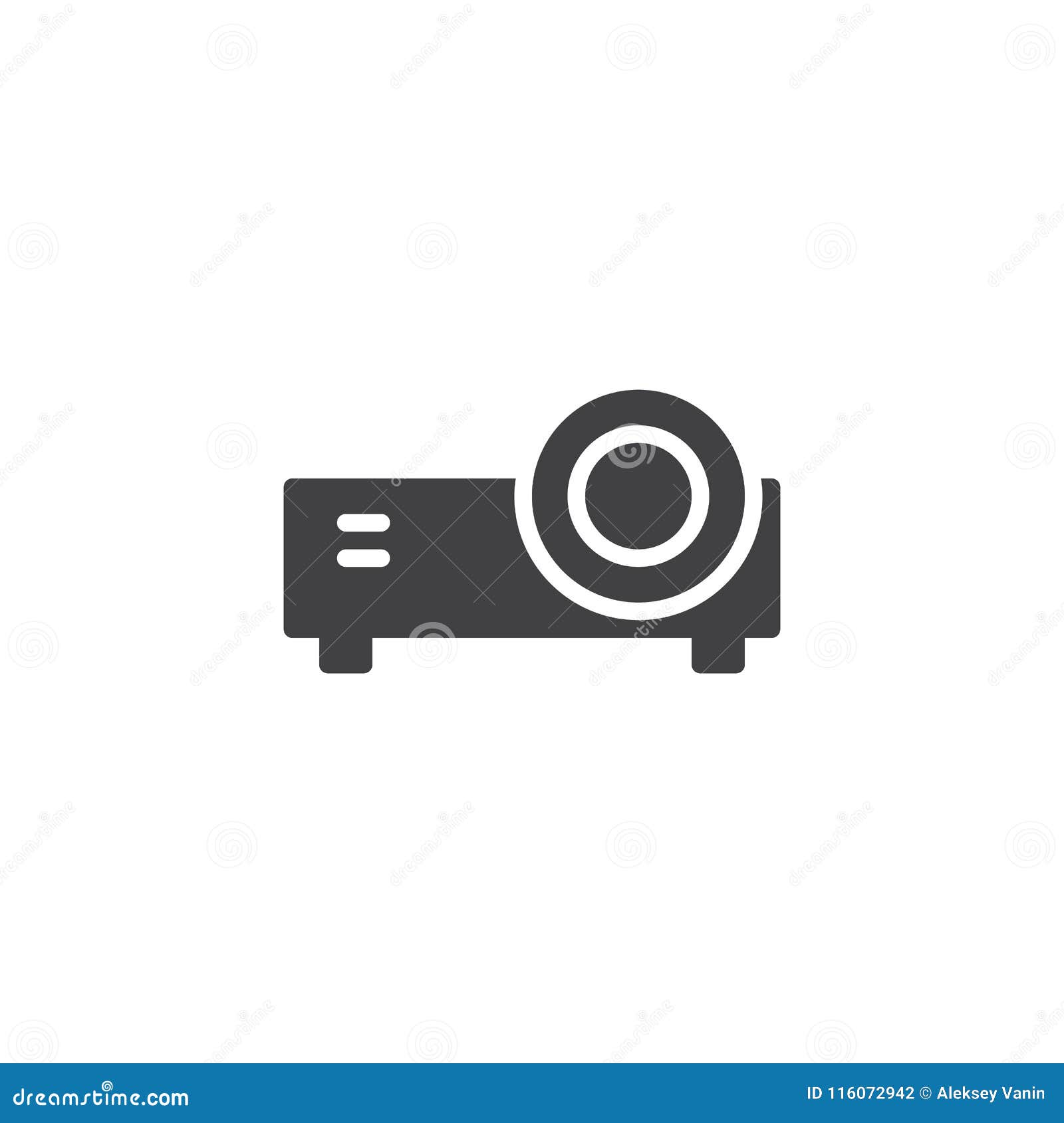 Projector vector icon stock vector. Illustration of entertainment ...