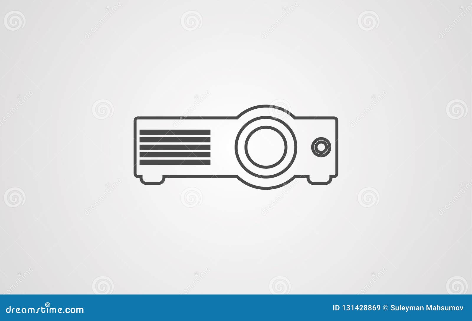 Projector Vector Icon Sign Symbol Stock Vector - Illustration of ...