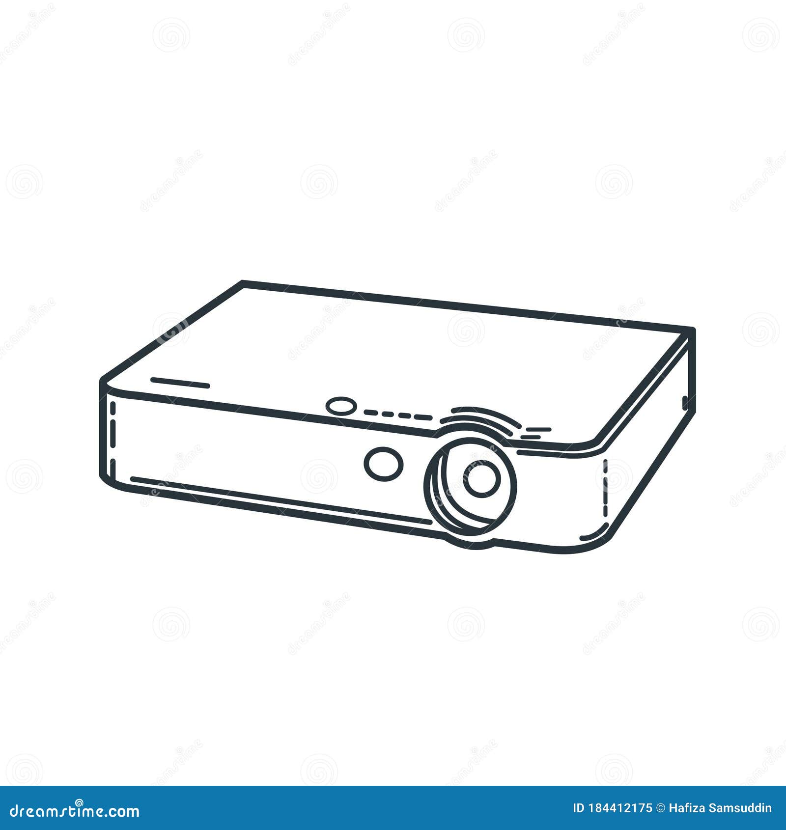 Projector. Vector Illustration Decorative Background Design Stock ...