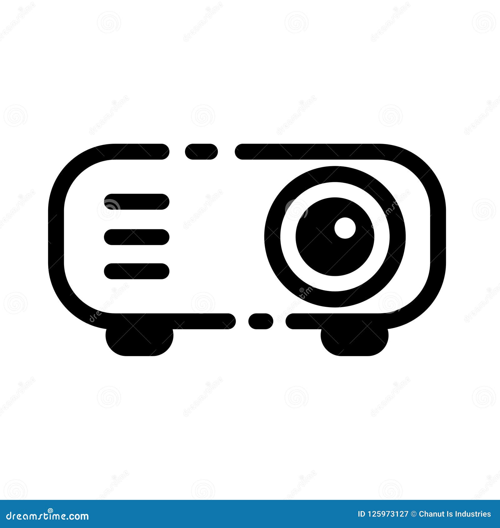 Projector Solid Illustration Stock Vector - Illustration of conference ...