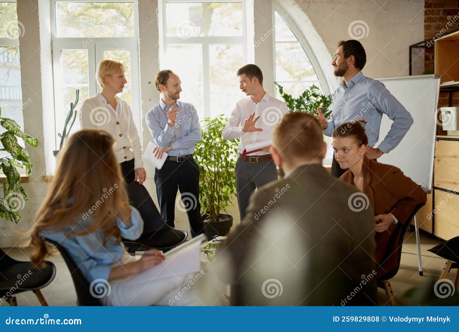 Young People Talking, Working, Discussing Problems and Ideas with ...