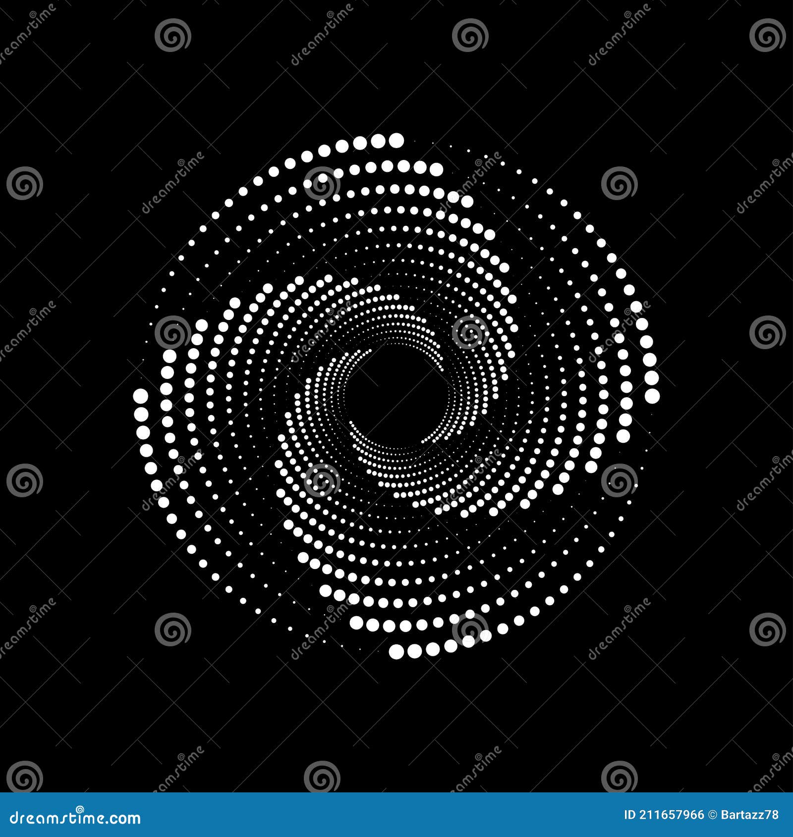 Invert Concentric Black and White Circle Oval Sphere Vector. Stock ...