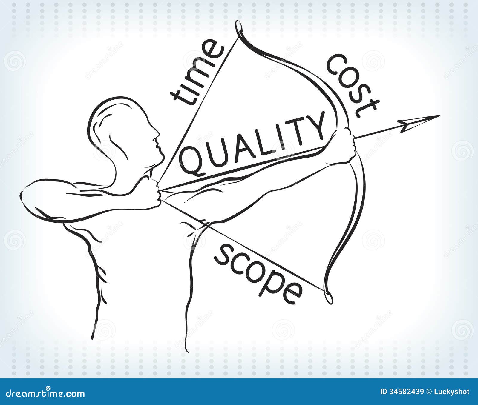 Projektleiter-Dreieck Archer Vektor Abbildung - Illustration von ...
