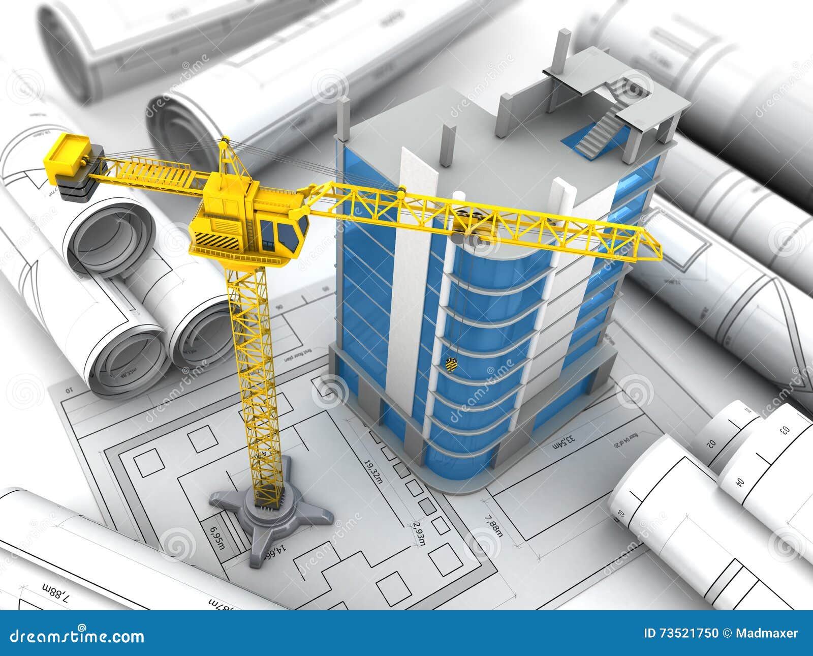 Projet de construction illustration stock. Illustration du architecture ...