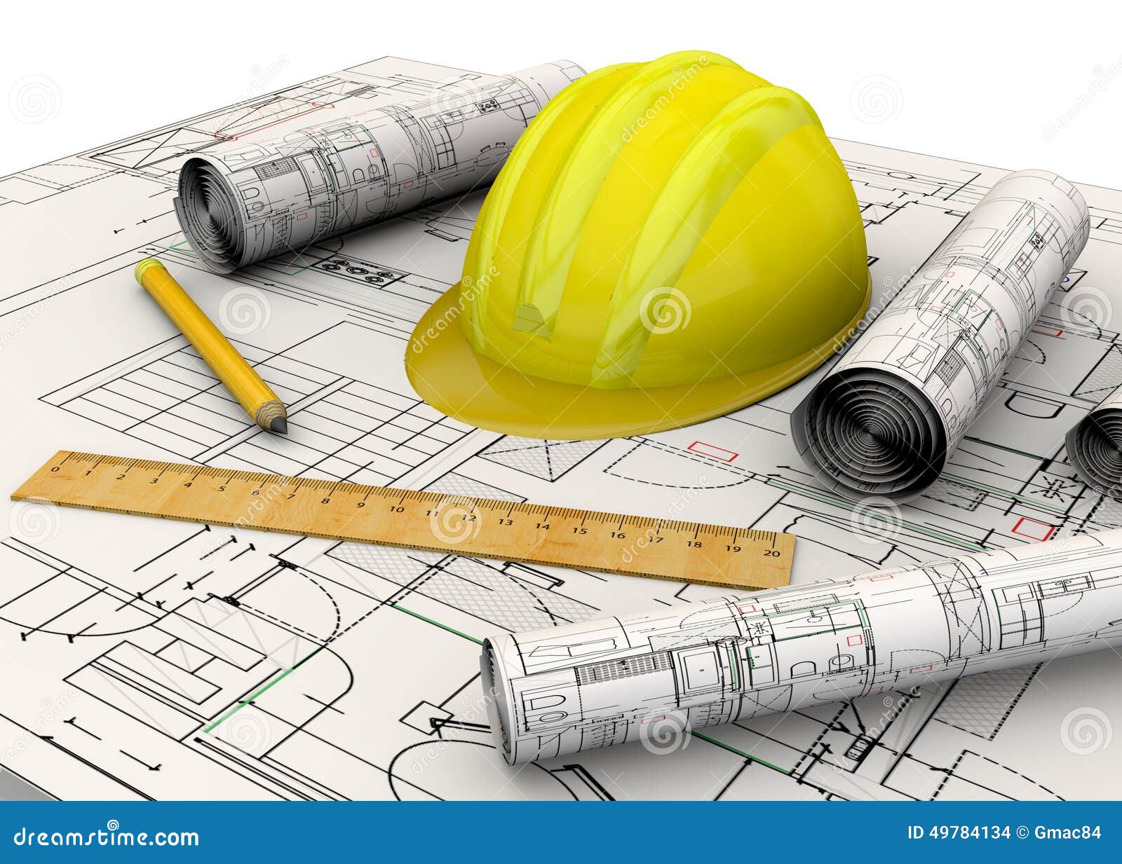 Projet Industriel - 3D Illustration Stock - Image: 49784134