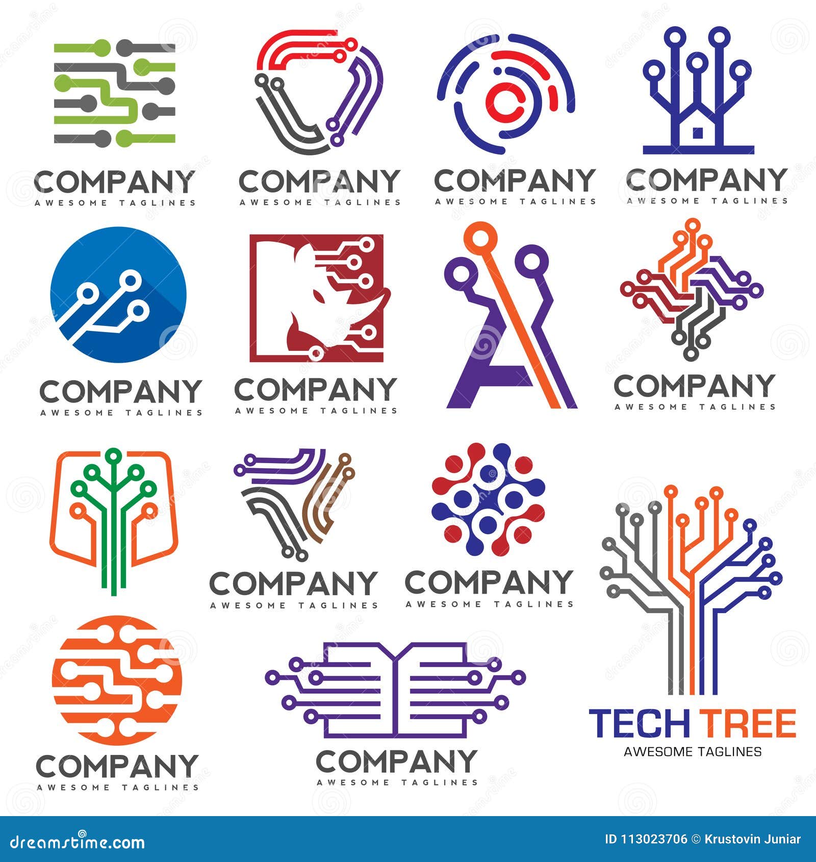 Projeto Ajustado Do Logotipo Da Eletrônica De Digitas Ilustração do ...