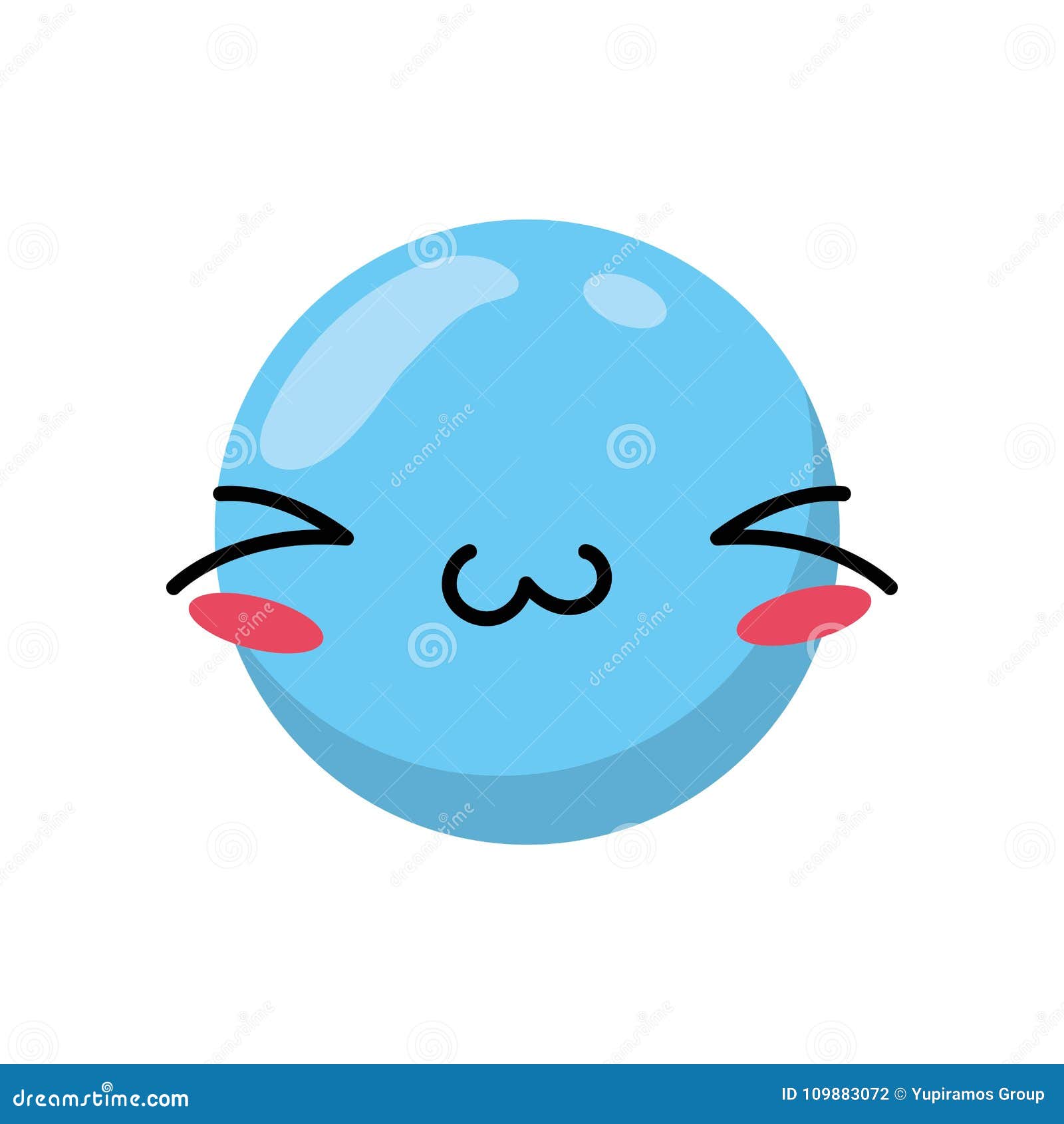 Projeto Azul Isolado Do Emoticon Ilustração do Vetor - Ilustração de ...