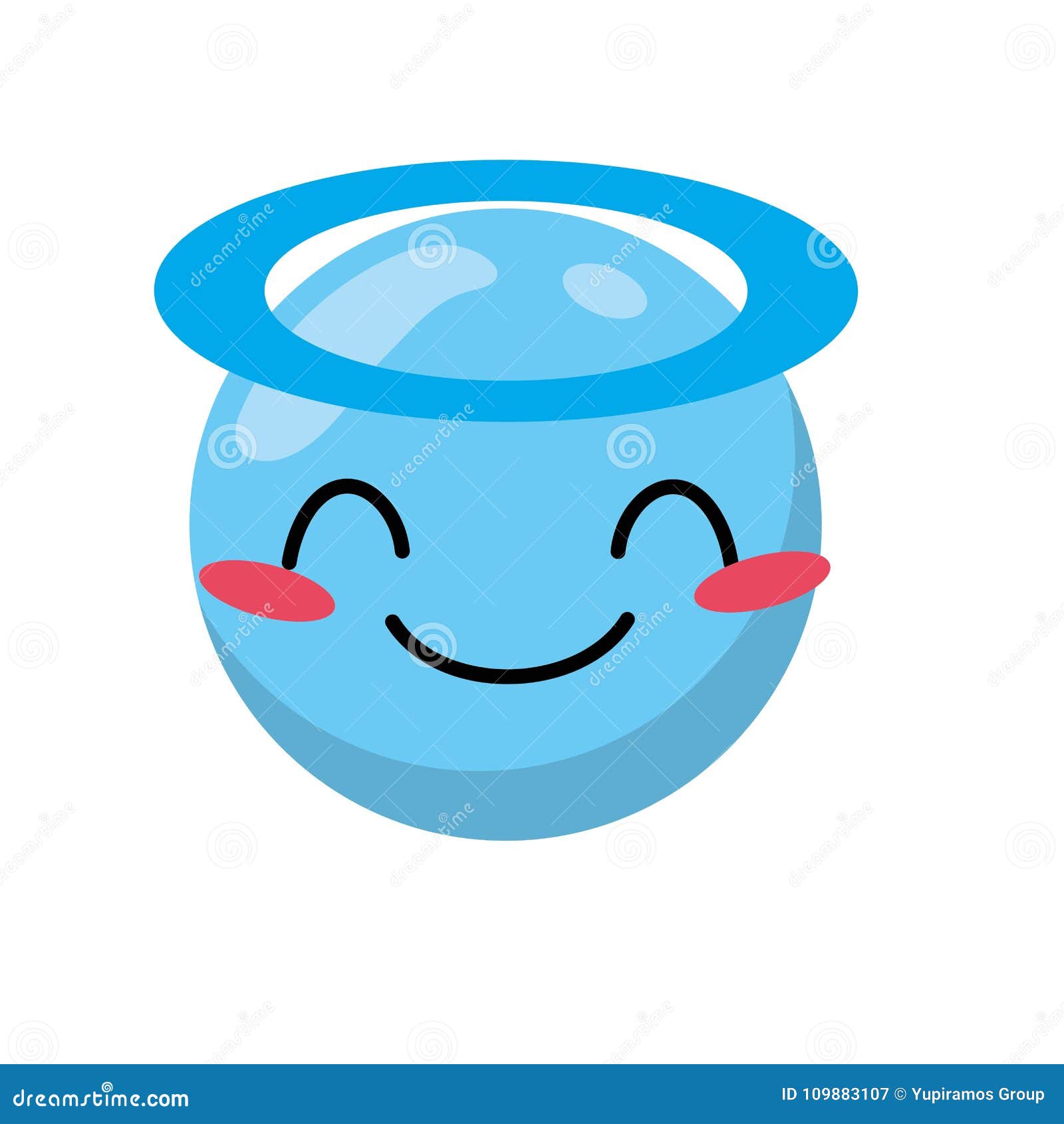 Projeto Azul Isolado Do Emoticon Ilustração do Vetor - Ilustração de ...