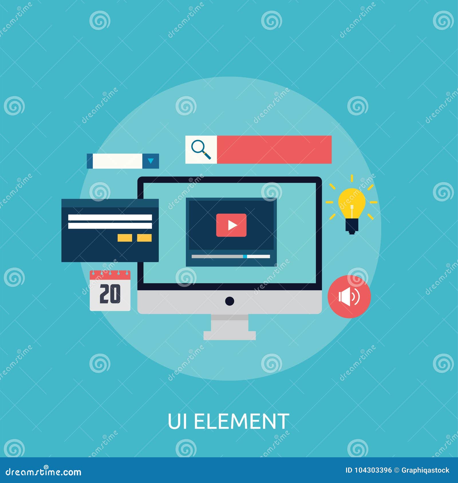 Projeto Conceptual Do Elemento De UI Ilustração Stock - Ilustração de ...