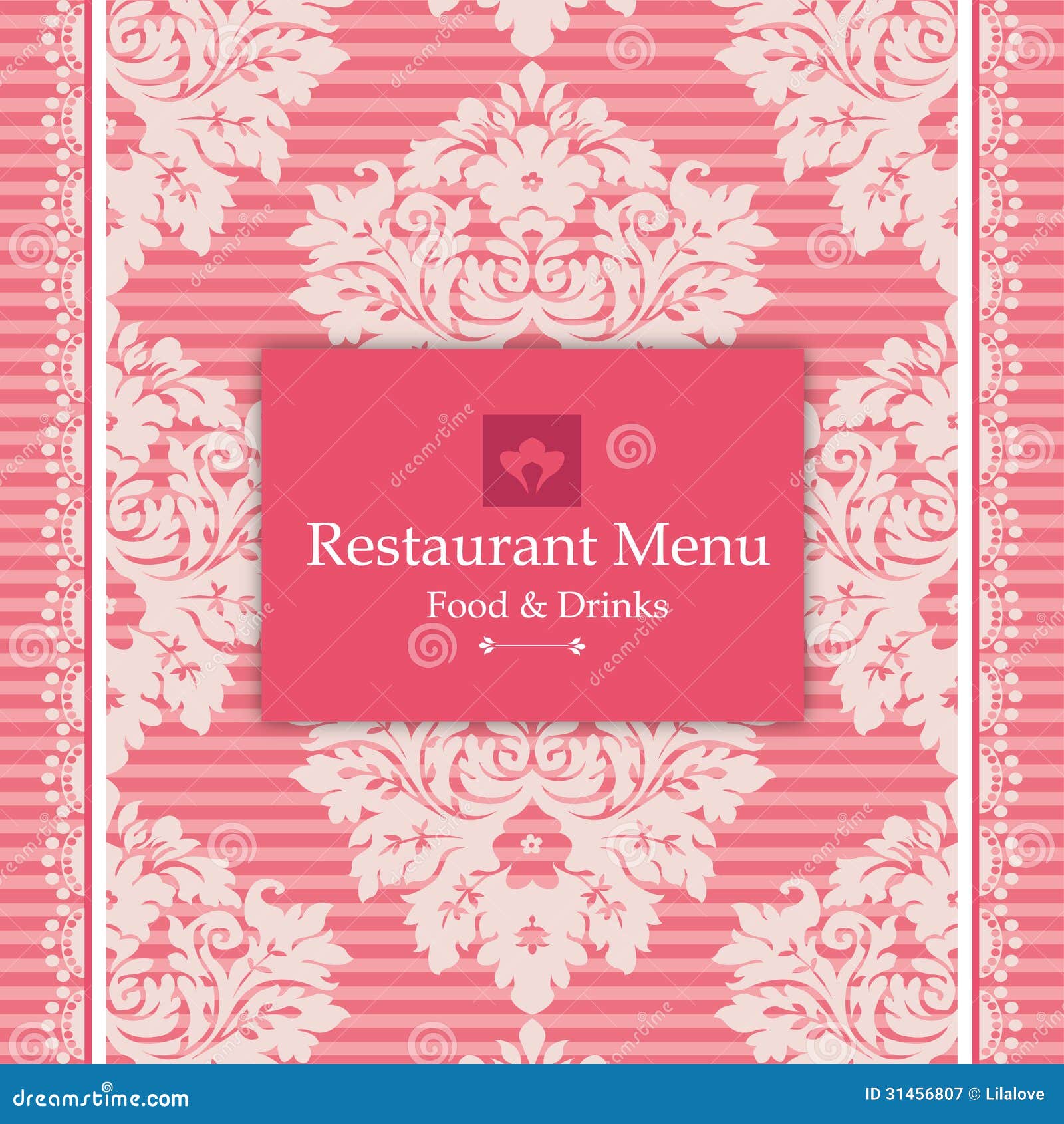 Projeto Cor-de-rosa Do Menu Ilustração do Vetor - Ilustração de quadro ...