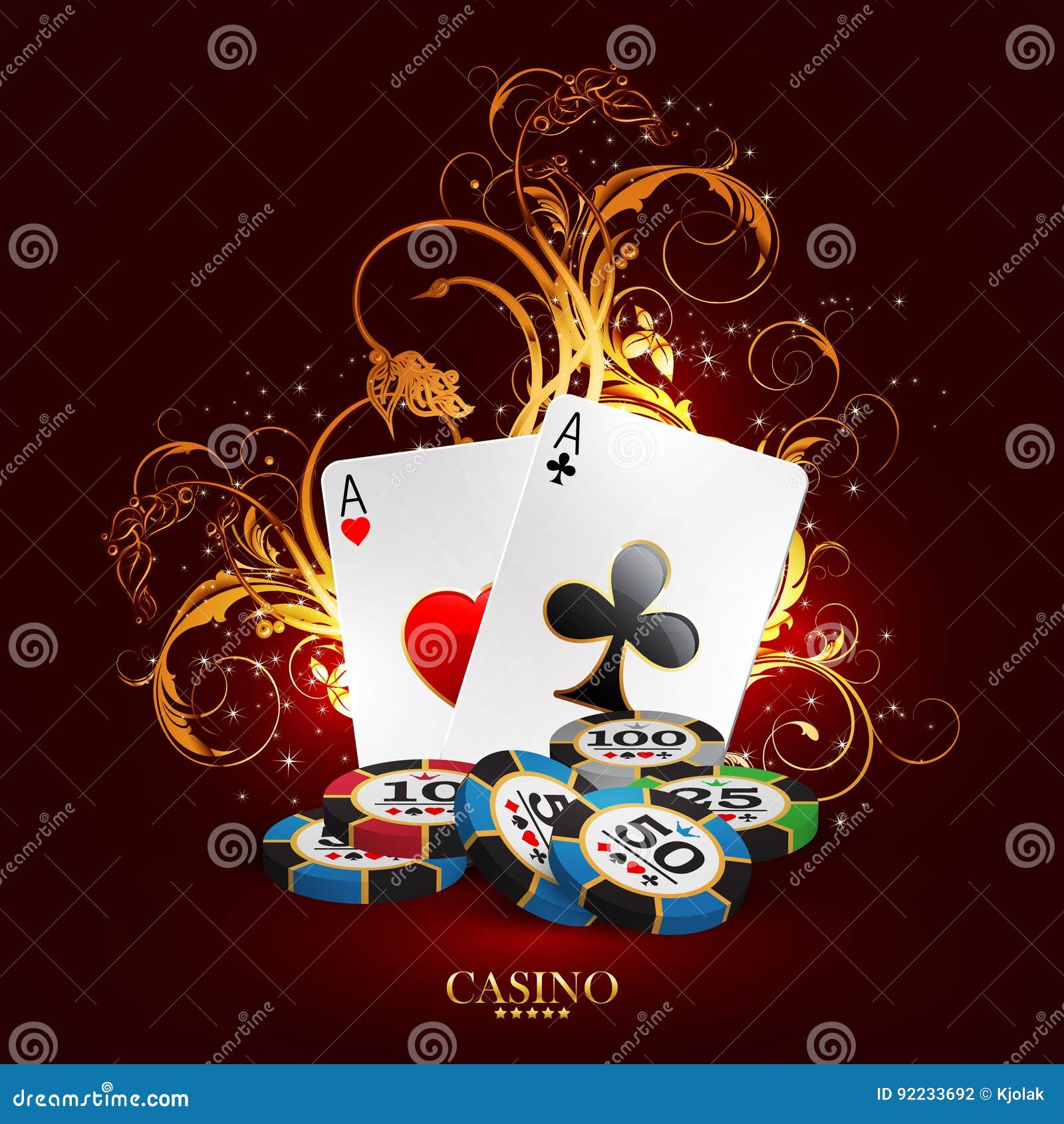 Projeto Da Propaganda Do Casino Ilustração do Vetor - Ilustração de ...