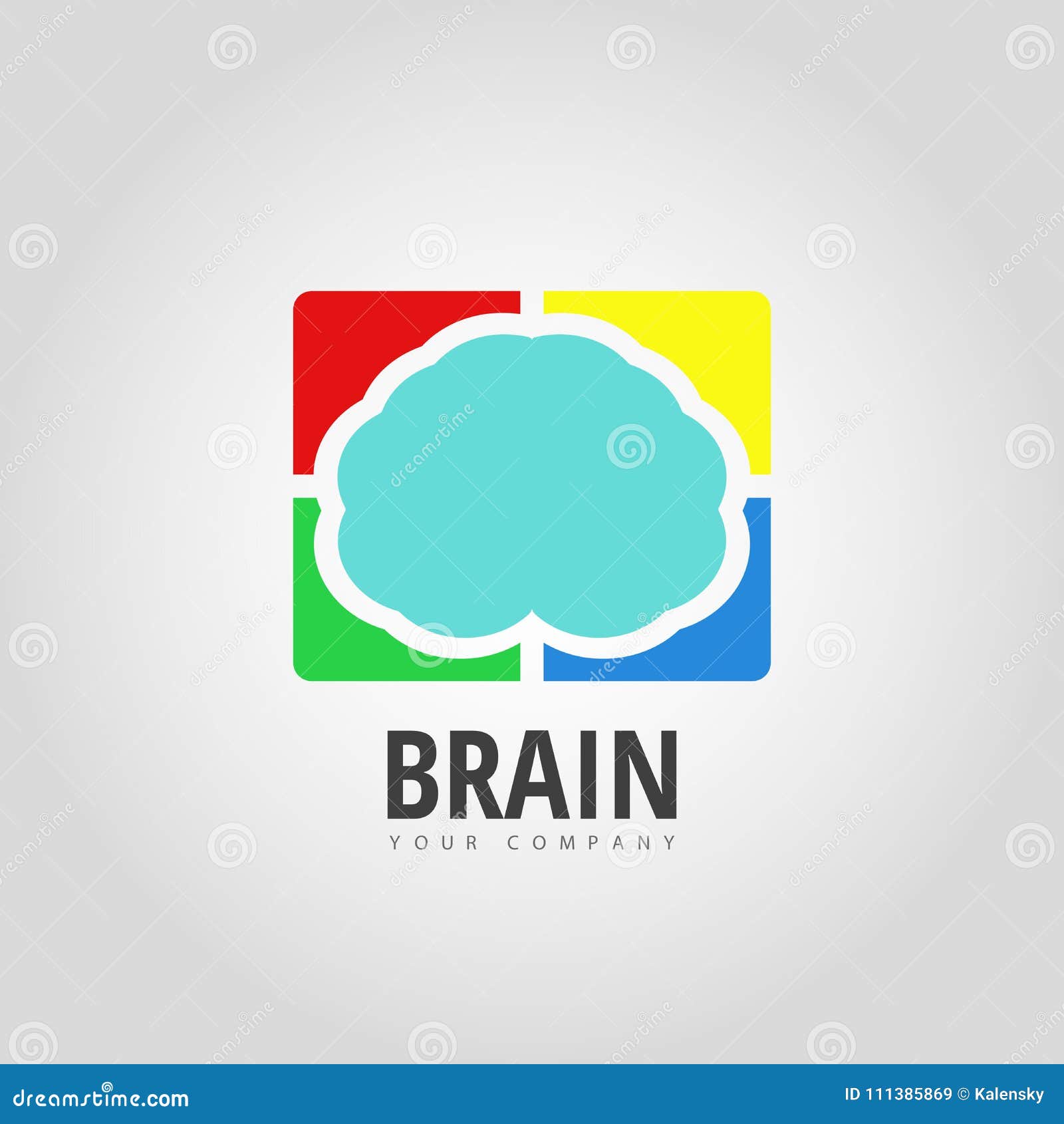 Projeto de Brain Logo ilustração do vetor. Ilustração de colorido ...