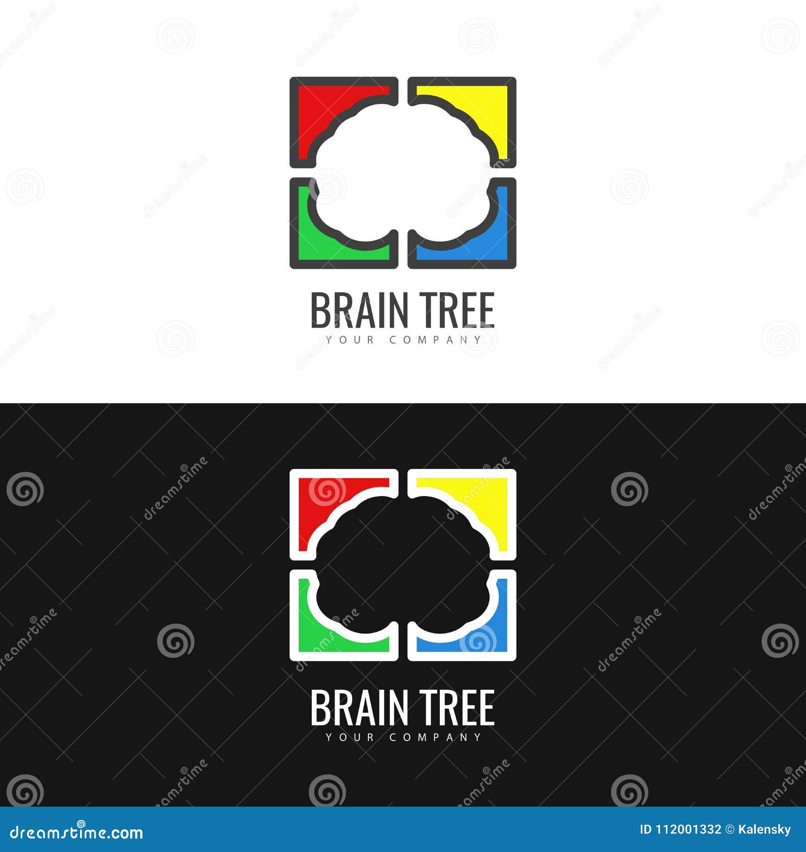 Projeto de Brain Logo ilustração do vetor. Ilustração de vetor - 112001332