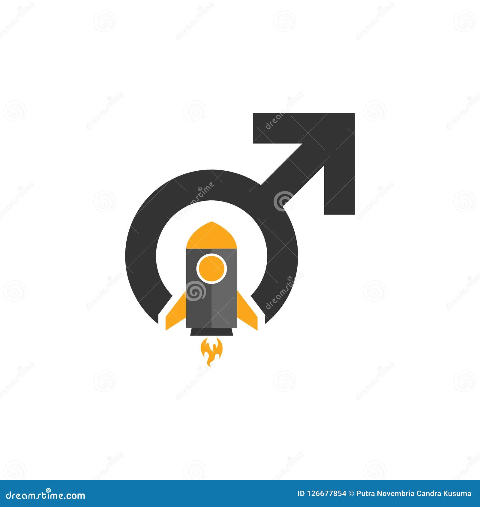Projeto De Rocket Male Man Logo Icon Ilustração do Vetor - Ilustração ...