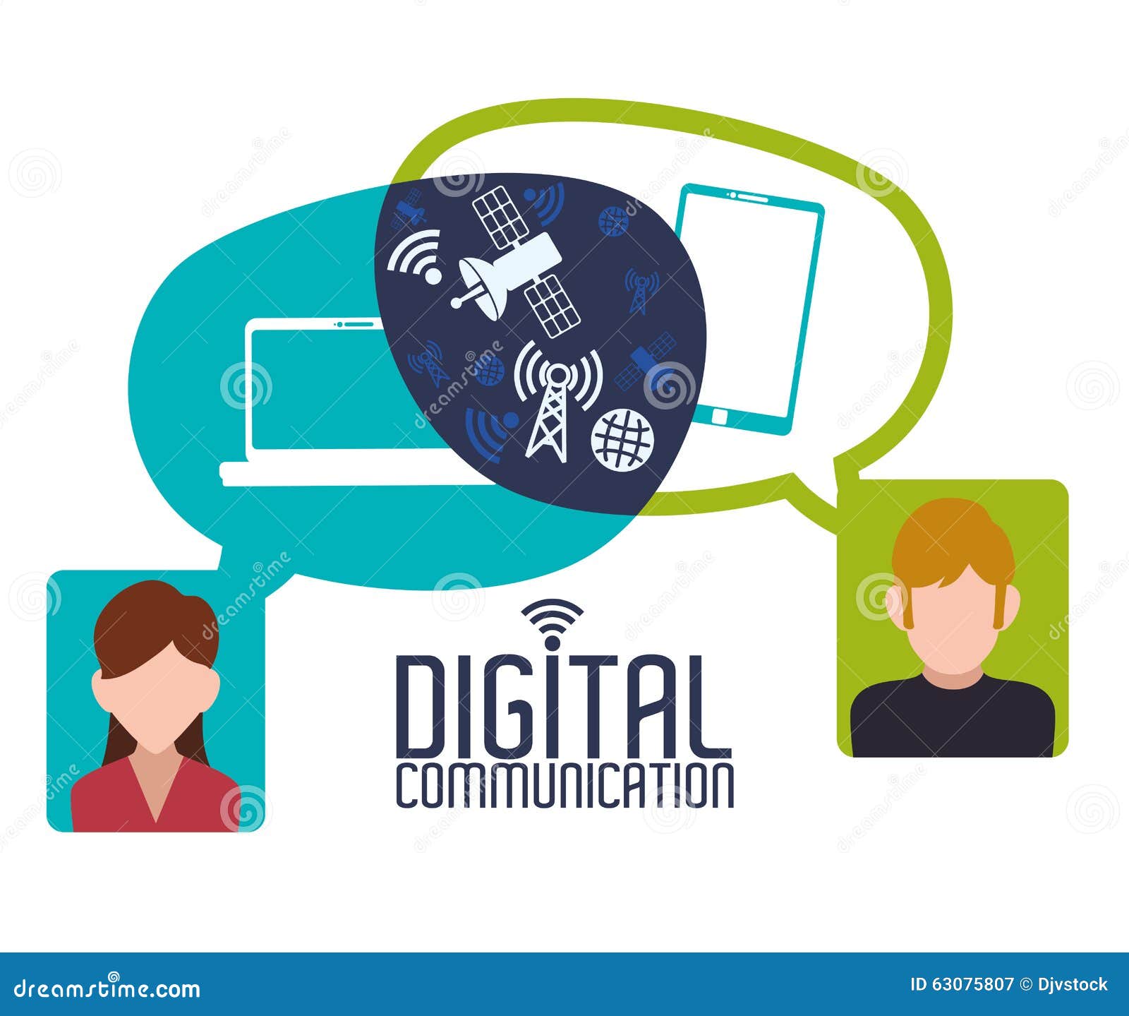 Projeto De Uma Comunicação De Digitas Ilustração do Vetor - Ilustração ...