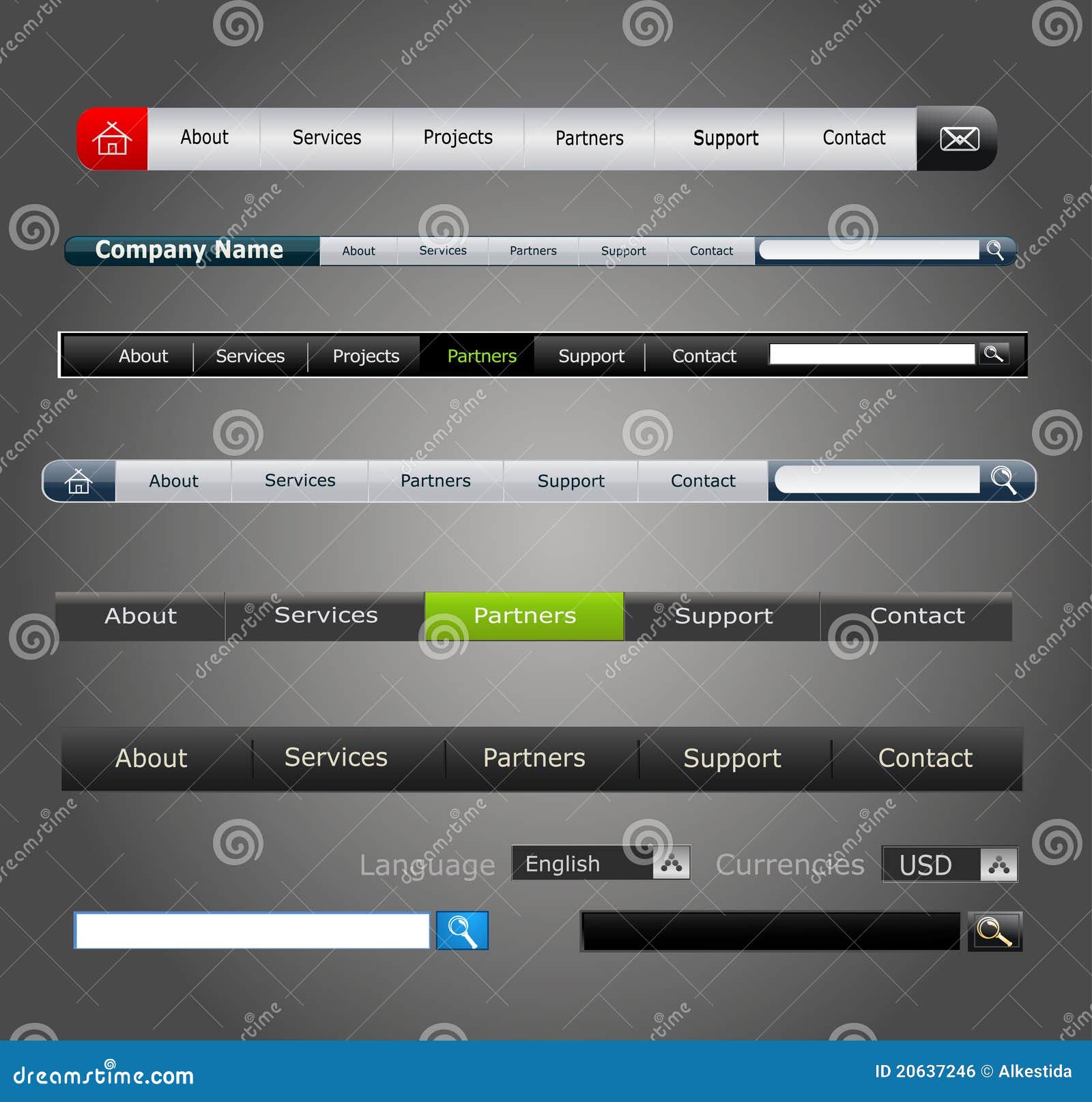 Projeto De Web Dos Elementos Do Vetor Ilustração do Vetor - Ilustração ...