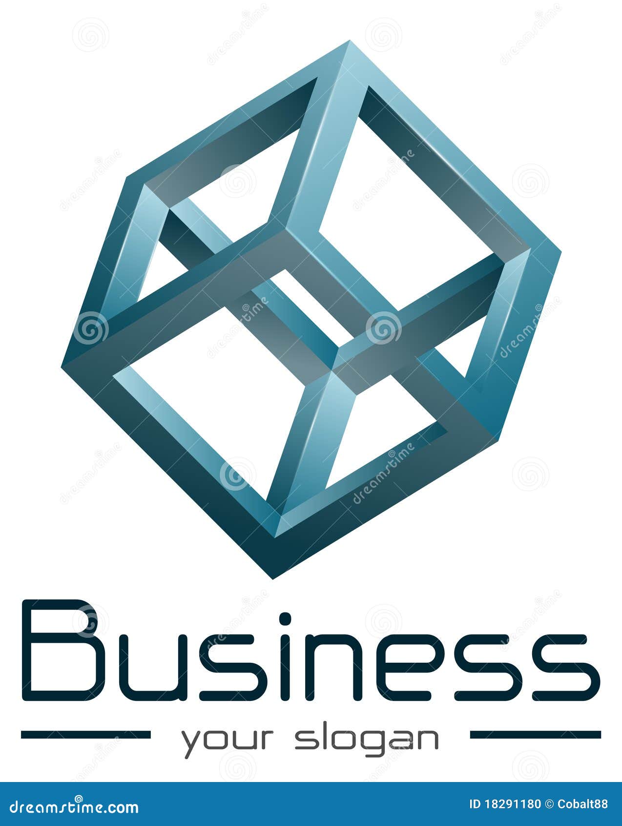 Projeto do logotipo ilustração do vetor. Ilustração de dimensional ...