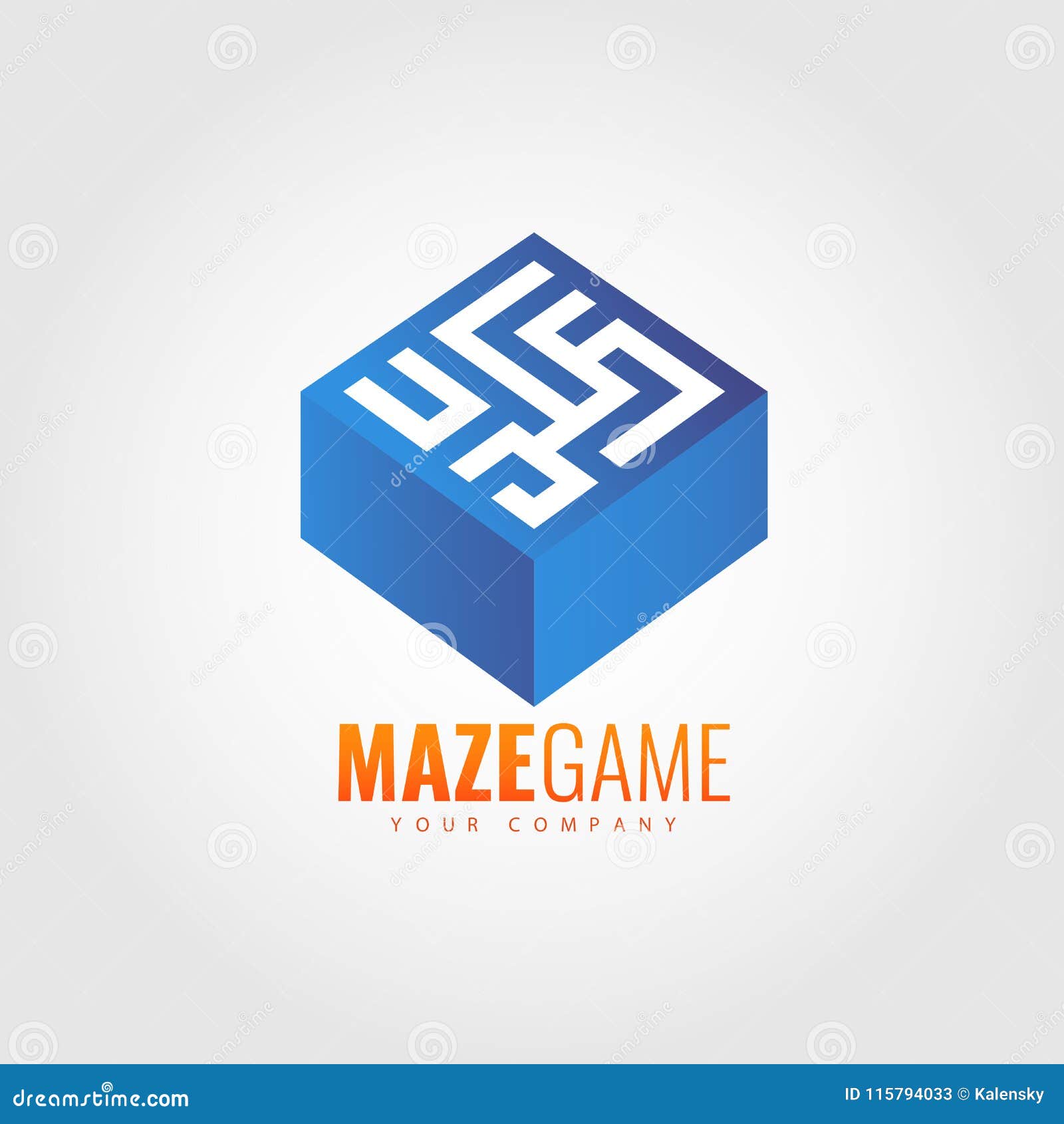 Projeto Do Logotipo Do Jogo Do Labirinto Ilustração do Vetor ...