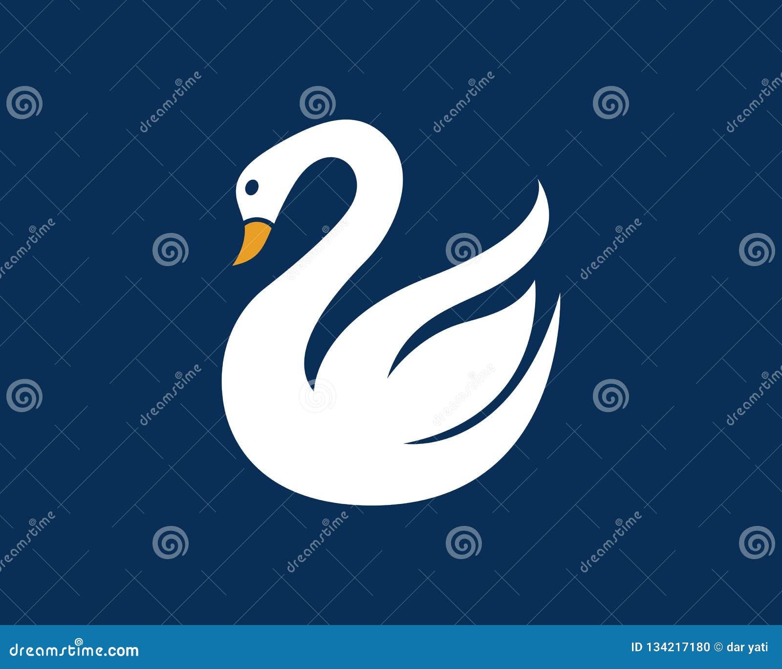 Projeto Do Molde Do Logotipo Da Cisne Ilustração do Vetor - Ilustração ...