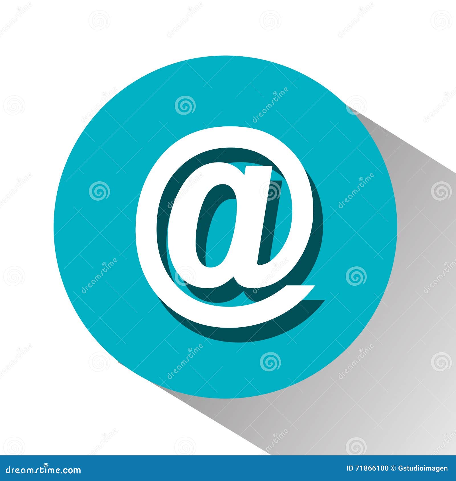 Projeto Do Símbolo Do Arroba Ilustração Stock - Ilustração de internet ...