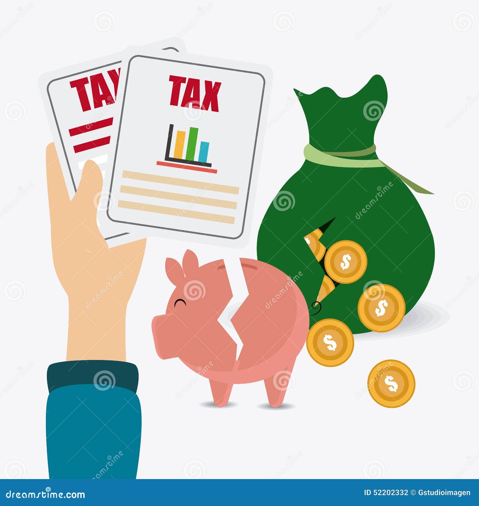 Projeto dos impostos ilustração do vetor. Ilustração de reembolso ...