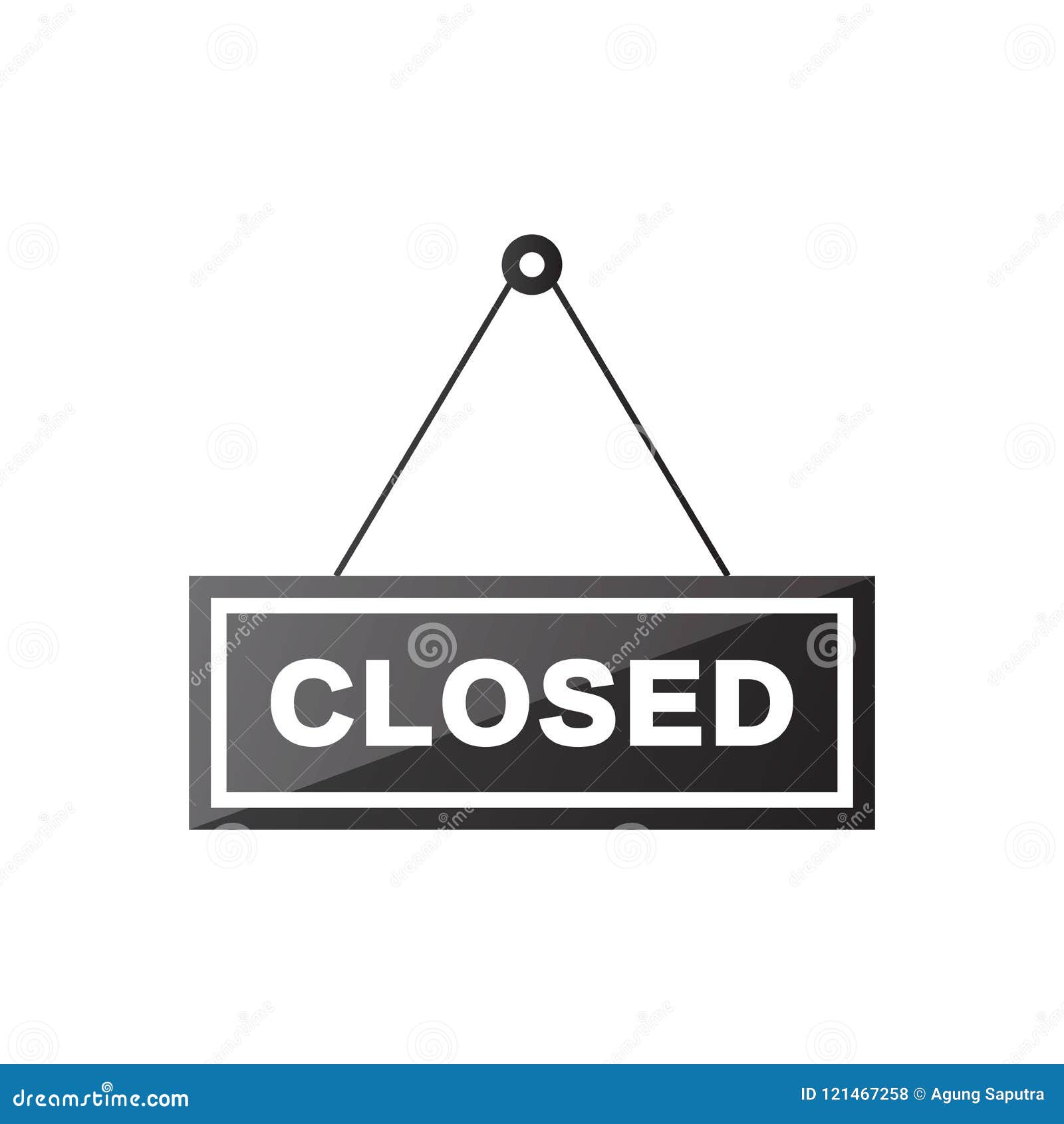 Projeto Fechado Do Vetor Do Sinal Ilustração do Vetor - Ilustração de ...