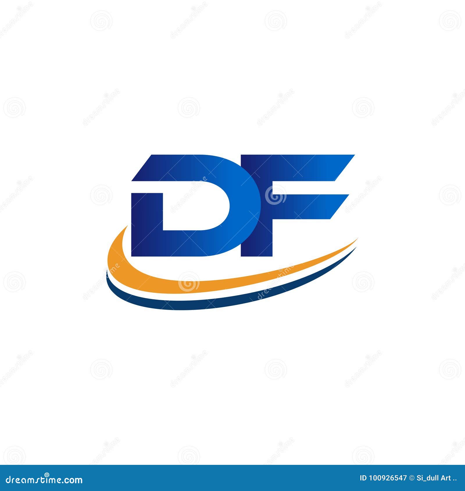 Projeto Inicial Df Do Logotipo Ilustração do Vetor - Ilustração de ...