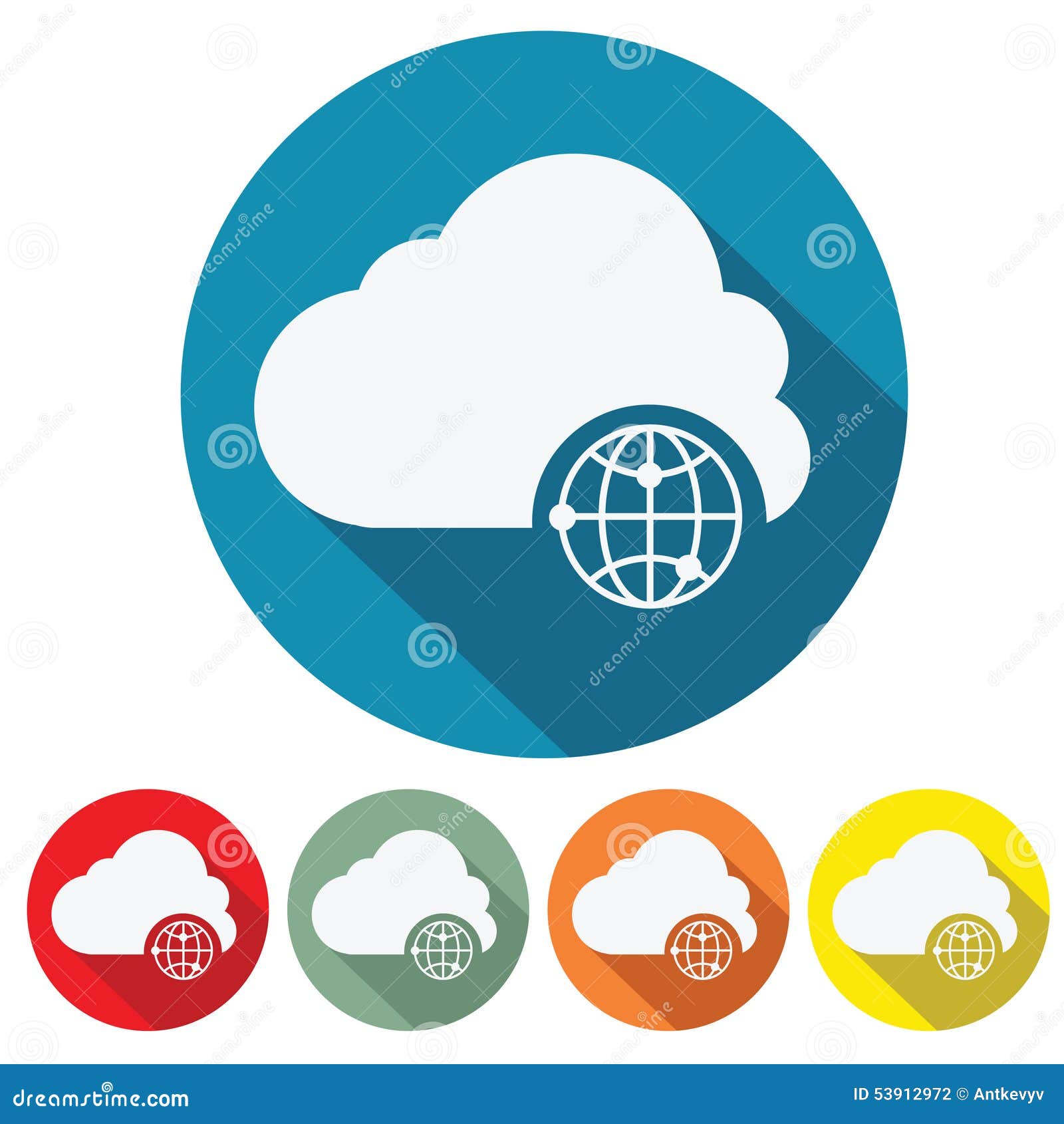 Projeto Liso Do ícone Da Web Da Nuvem Do Armazenamento Do Internet ...