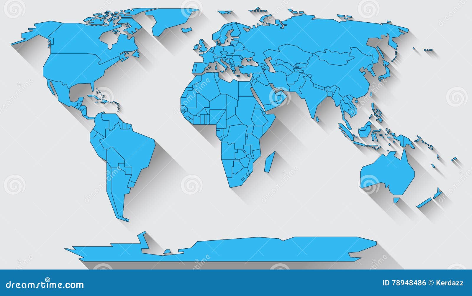Projeto Liso Do Mapa Do Mundo Ilustração Stock - Ilustração de ...