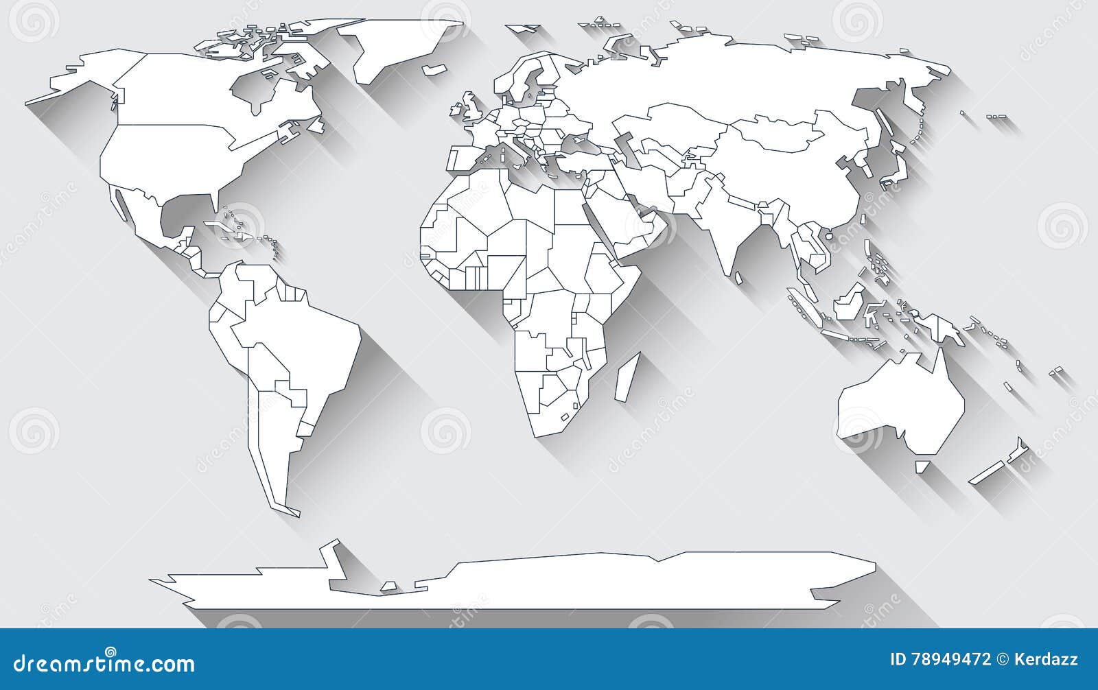 Projeto Liso Do Mapa Do Mundo Ilustração Stock - Ilustração de terra ...