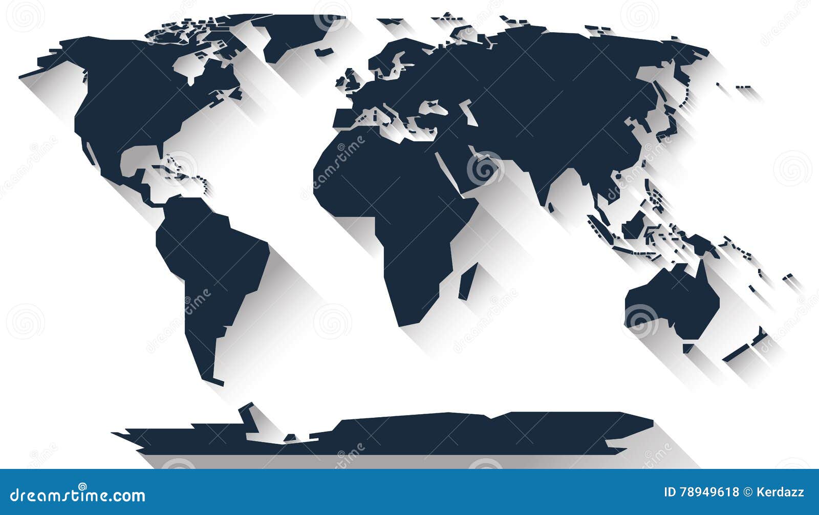 Projeto Liso Do Mapa Do Mundo Ilustração Stock - Ilustração de forma ...