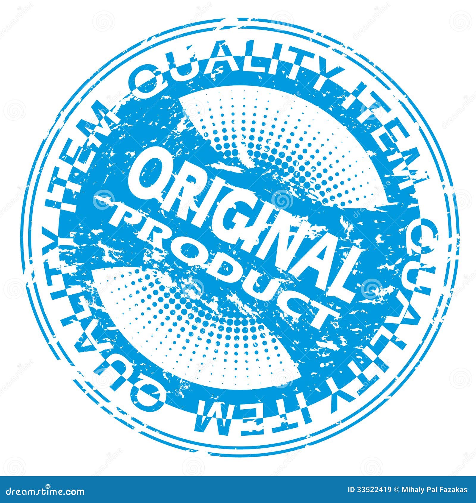 Projeto Original Azul Do Selo Do Produto Ilustração do Vetor ...