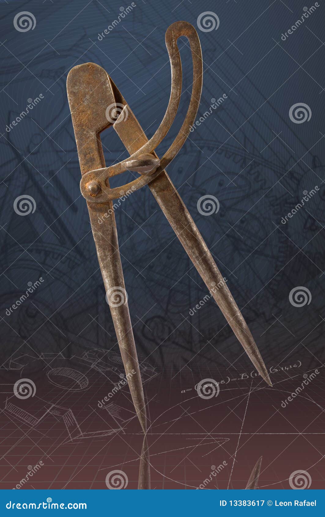 Projeto Velho Do Compasso Da Geometria Imagem de Stock - Imagem de ...